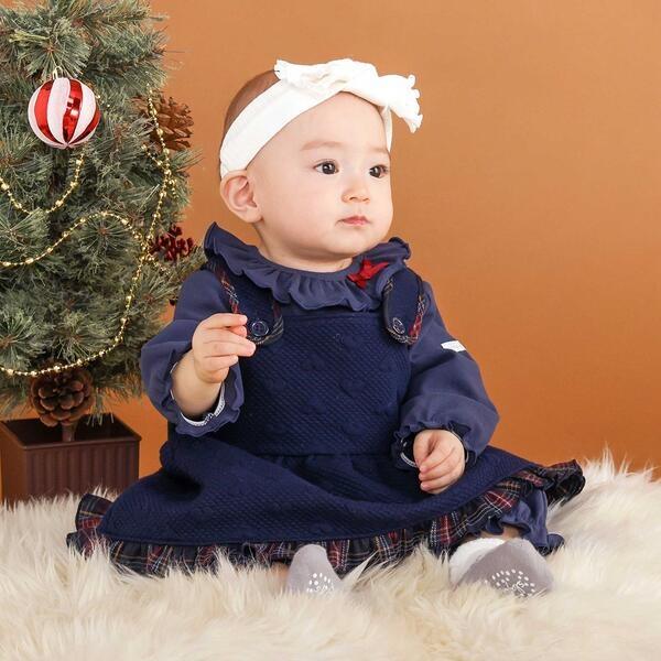 型番：1822-79054ブランド：スラップスリップ ベビー商品名：ハートキルトジャンパースカート＆ロンパース2点セットベビー(70~80cm)カラー：レッド×オフホワイト/ネイビー