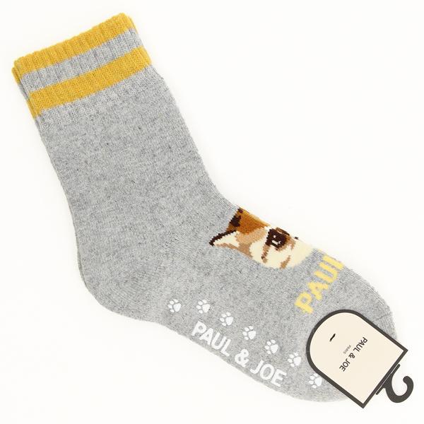 型番：PJL454054-ブランド：ポール＆ジョー パリス商品名：ポール＆ジョールームソックス フロントヌネット柄カラー：Ｍグレー/ミント/サーモンピンク