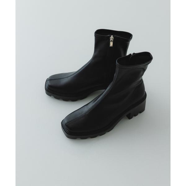 型番：XXA7-2HU4901ブランド：ロデスコ商品名：『WEB限定』　厚底スクエアブーツカラー：ダークブラウン/ブラック