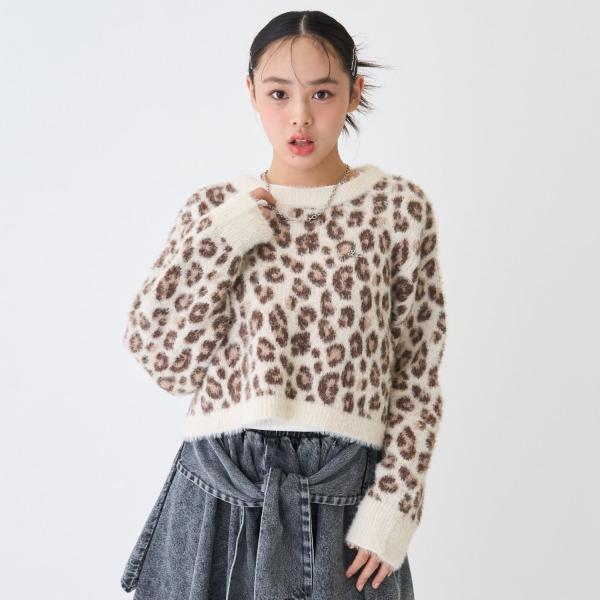 型番：8353247ブランド：ラブトキシック商品名：インナーつきシャギークロップドニットカラー：マルチ/アイボリー/エメラルド　グリーン