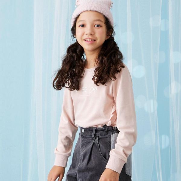 型番：2154226ブランド：ケーピー商品名：trois lapins リボン刺シュウ フリルトレーナーカラー：ピンク/アイボリー