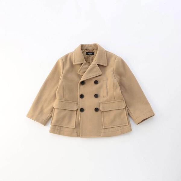 型番：98-26WM04-205ブランド：コムサイズム商品名：ウールライク Pコート(150・160cm)カラー：ネイビー/キャメル