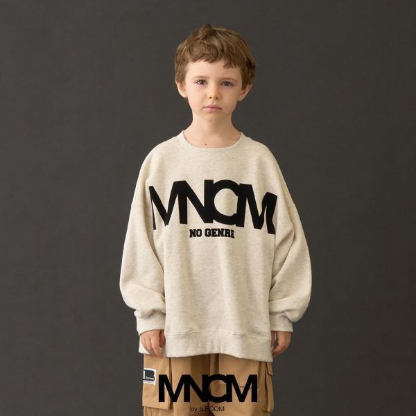 型番：9854230ブランド：ビールーム商品名：【MNCM】【毛玉バイバイ裏起毛】フロッキープリントビッグスウェットカラー：オートミール/コゲ茶/黒/チャコール/グレー
