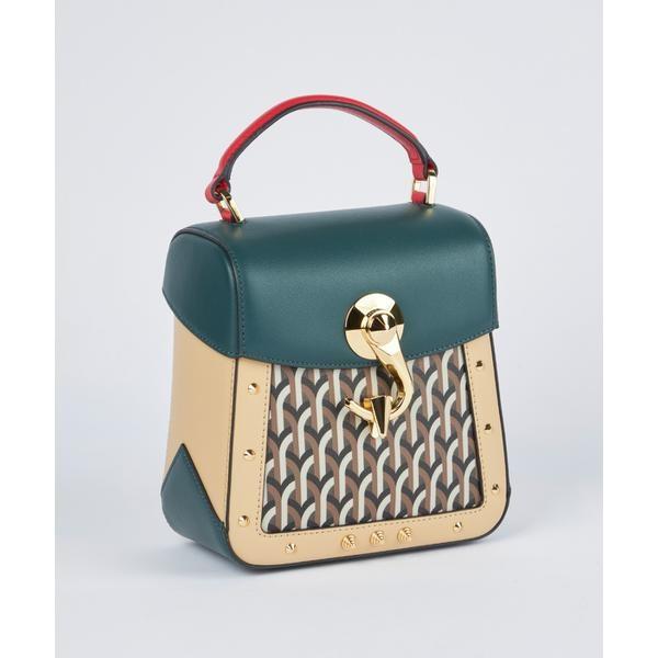 型番：8150206353ブランド：フェイバリット スキナモノ商品名：TRUNKINO BAG SMALL ハンドバッグ《DELL'EST》カラー：ブラック/レッド/グリーン