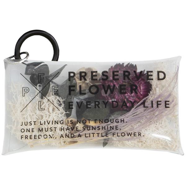 型番：01144OAブランド：パレット商品名：プリザーブドフラワーアレンジメント　PFEL　クリアポーチ　アイスランドモスホワイトカラー：**