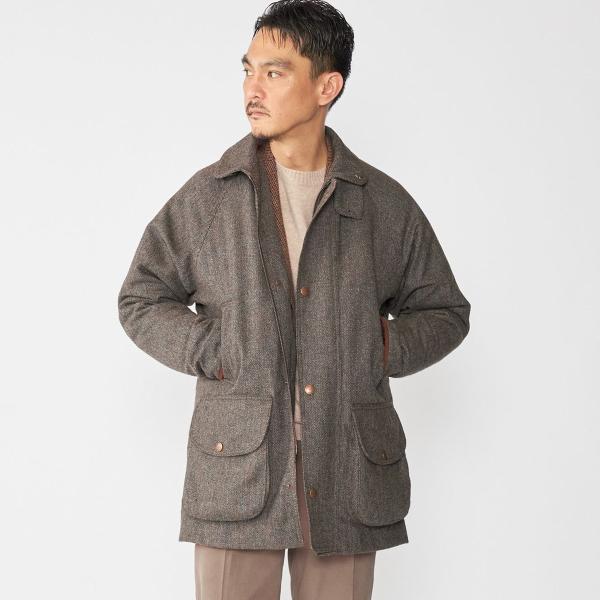 型番：114000363ブランド：シップス商品名：【SHIPS別注】CHRYSALIS: CHILTERN ツイード フィールド コートカラー：オリーブ