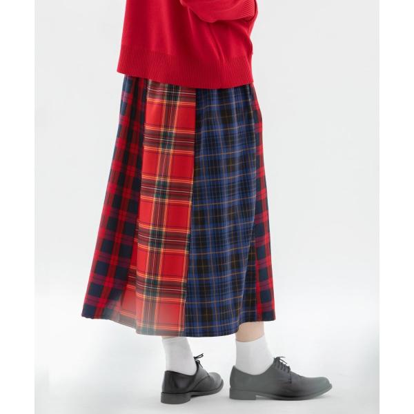 型番：2555047186ブランド：ノップドゥノッド商品名：Cornet miscチェックスカートカラー：レッド/ダークブルー