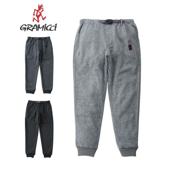 型番：gmc510g2fup018ブランド：グラミチ商品名：【GRAMICCI】BONDING KNIT FLEECE NARROW RIB PANTカラー：ヘザーグレー/ヘザーチャコール/ブラック