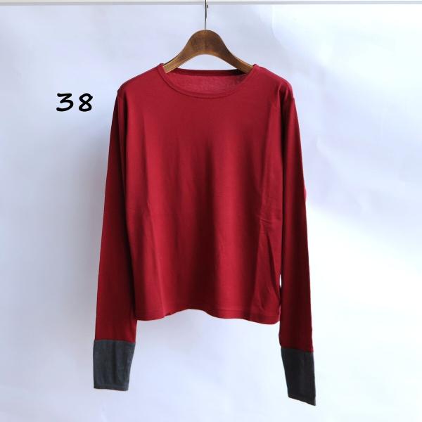 型番：159805ブランド：エトレリー商品名：【etre relie】 ハーフミラノリブクルーネックプルオーバーカラー：オフ白　01/ライトグレー　06/ワイン　38/黒　09