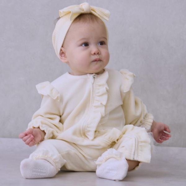 型番：9654544ブランド：プティマイン商品名：アソート前フリルカバーオールカラー：アイボリー/ライト　ピンク/ベージュ/ライト　ブルー