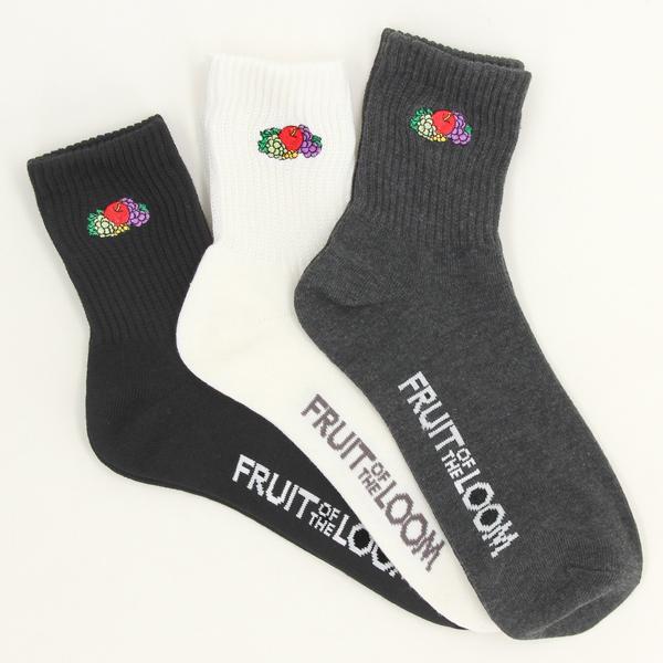 型番：81170400ブランド：フルーツオブザルーム商品名：Q.FTL3Pベーシック平編刺繍カラー：アソート