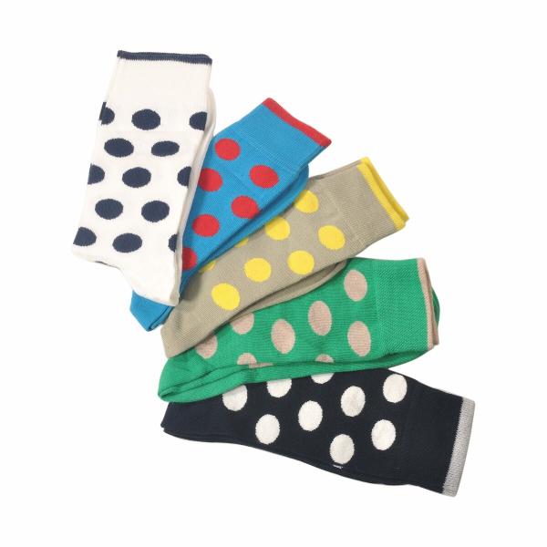 型番：DOTCOMブランド：パッパ セレクト商品名：DEMOCRATIQUE デモクラティックソックス DOTCOM 水玉ドット 北欧靴下カラー：WHITE/NAVY/SAND/YELLOW/SEA.BLUE/RED/GREEN/SAND/...