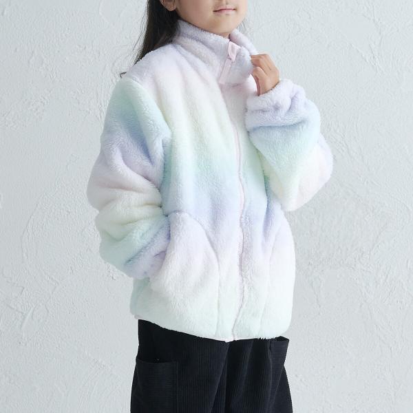 型番：BM254JK505ブランド：ディフィット商品名：ボアフリーススタンドカラージャケットカラー：BLACK/IVORY/RAINBOW/SAX