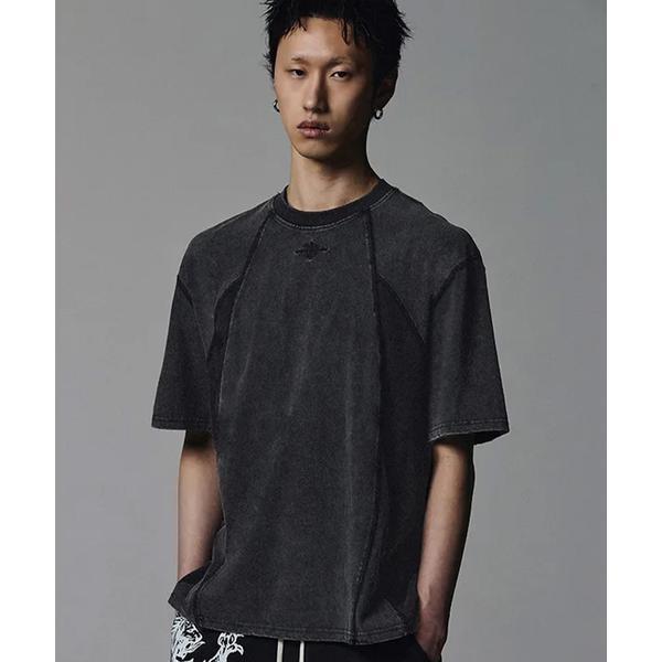 型番：7845934211ブランド：エルエイチピー商品名：NOT4NERD／ノットフォーナード／4 CROSS SYNBOL PIGMENT TEEカラー：カーキ/チャコール
