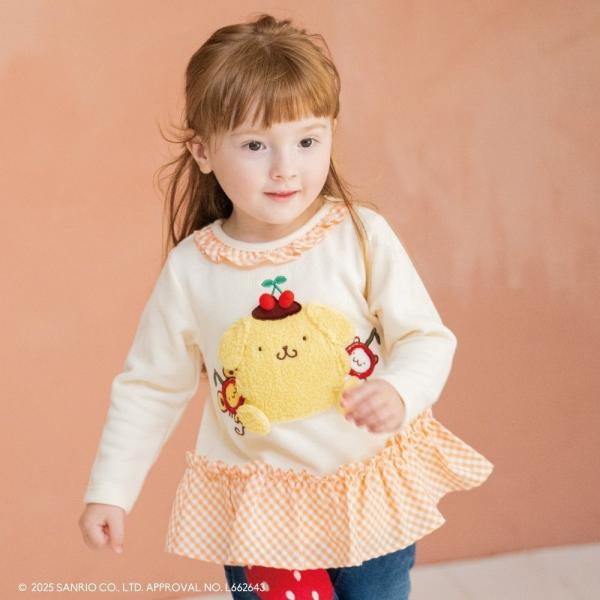 型番：1553205ブランド：センスオブワンダー商品名：【ポムポムプリン】チュニックカラー：ライト　オレンジ/ECRU(キナリ)