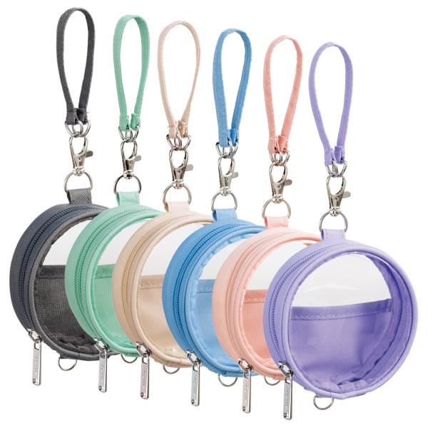 型番：A-3330ブランド：ミファ商品名：ｍｙｆａ デコレーションサークルポーチカラー：１２シャーベットピンク/２４チャコールブラック/１４パウダーブルー/１６シフォンベージュ/１９ミントグリーン/１０ライラックパープル