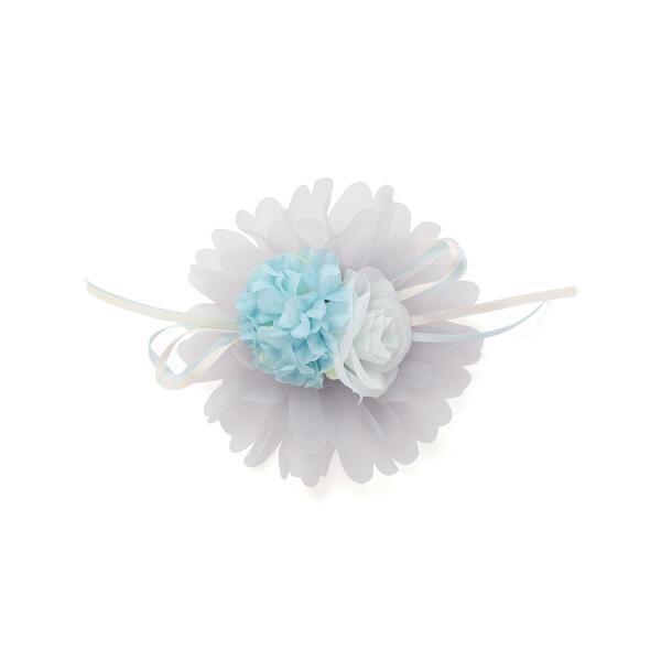 型番：1814-80226ブランド：スラップスリップ商品名：フラワーチュールリボンコサージュカラー：ホワイト/ブルー/パープル