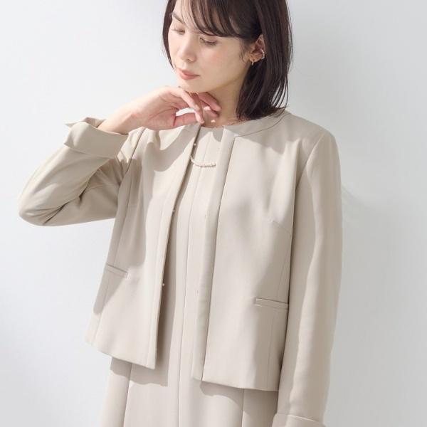 型番：12745100ブランド：インディヴィ商品名：【上品光沢／セレモニー／SETUP可能】切り替えデザインジャケットカラー：ネイビー（０９４）/ベージュ（６５２）