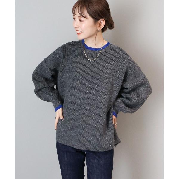 型番：0H001177400ブランド：アメリカンホリック商品名：【WEB限定】配色ラインニットプルオーバーカラー：杢ホワイト/杢ライトグレー