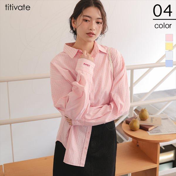 型番：AHXN2374ブランド：ティティベイト商品名：GoodTripカラーシャツカラー：イエロー/ブルー/オフホワイト/ピンク