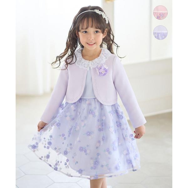 型番：OPFKLS0097ブランド：エニィ商品名：花柄刺繍ワンピースカラー：ラベンダー/ピンク