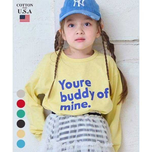 型番：0110361022ブランド：マーキーズ商品名：【COTTON from U.S.A】リブ付きプリントロンティーカラー：Ｆ３０イエロー/Ｇ７０レッド/Ｂ１１オフホワイト杢/Ｅ６０グリーン/Ｃ１０ライトブルー/Ｂ７０チャコール