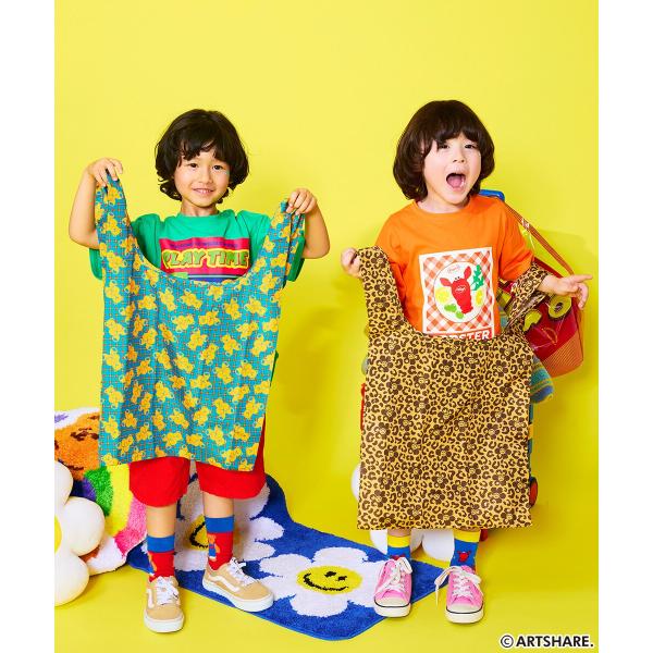 型番：0121561001ブランド：マーキーズ商品名：【別注】wiggle wiggle 総柄エコバッグカラー：Ｅ６０グリーン/Ｄ６０ブラウン