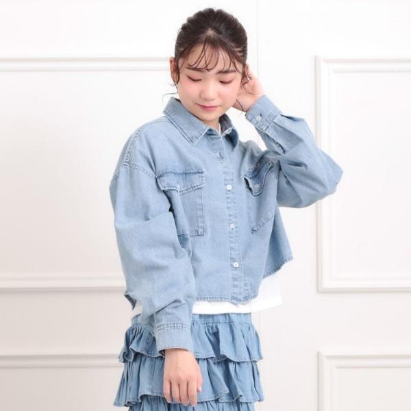 型番：31985113ブランド：ピンクラテ商品名：【セットアイテム】短丈デニムシャツ＋ロンTカラー：ブラック（４１９）/ブルー（４９３）