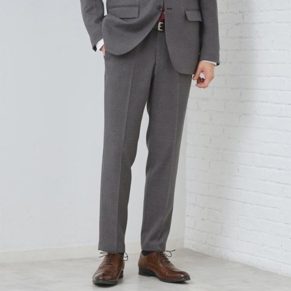 型番：61675105ブランド：ザ ショップ ティーケー商品名：【セットアップ可防シワ洗濯機OK】AVANT WOOLYグレンチェックスラックスカラー：グレー（２１２）/ネイビー（２９４）