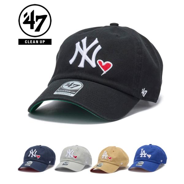型番：47cp14858407ブランド：'47商品名：47 CLEAN UP With Heartカラー：ブラック（NY）/ネイビー（NY）/グレー（NY）/カーキ（LA）/ロイヤル（LA）