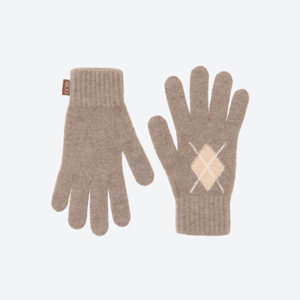 型番：KW190292ブランド：ゴビ商品名：GOBI　カシミヤ100%アーガイル柄グローブカラー：アーガイル柄