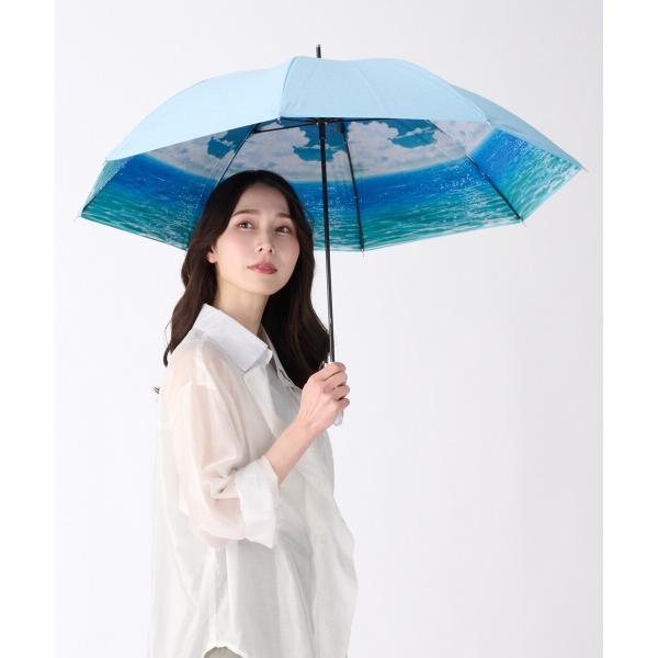 型番：3123030176-16ブランド：エスタ商品名：【ハニカム断熱パラソル】晴雨兼用日傘 長傘 ロング傘 オーシャンビュー 50cm 遮光 遮熱 UVカラー：ペールスカイ