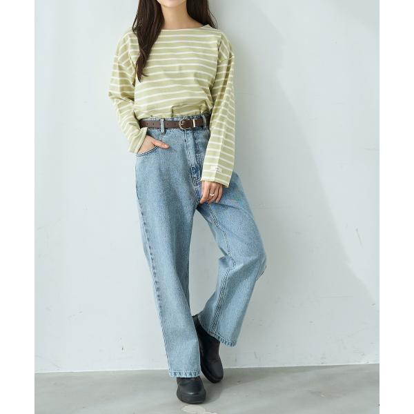 型番：587121-74ブランド：ミル商品名：【mil (ミル)】ストレート デニムパンツカラー：072サックス/000ブラック