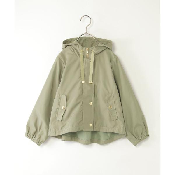 型番：13210362ブランド：イッカ商品名：【親子コーデ】サテンフレア比翼マンパジャケット（110-160cm）カラー：オフホワイト/ライトグリーン