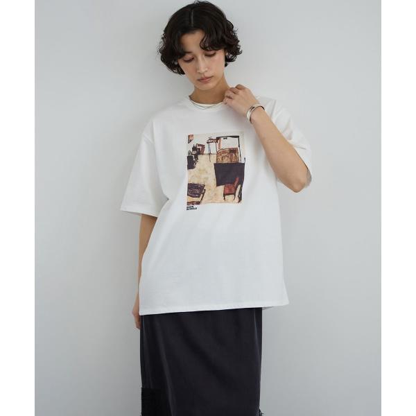 型番：SHM36050ブランド：サロン アダム エ ロペ商品名：【Egon Schiele for SALON】アートプリントTシャツカラー：ホワイト(10)/ホワイト系(11)