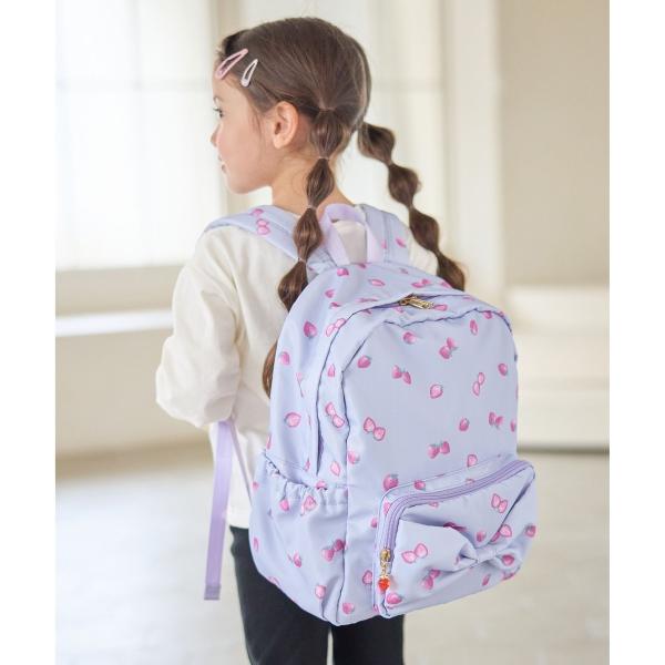 型番：SIFKGW0154ブランド：エニィ商品名：【Strawberry Collection】【10L容量】いちご総柄リュックカラー：ラベンダー/エクリュ