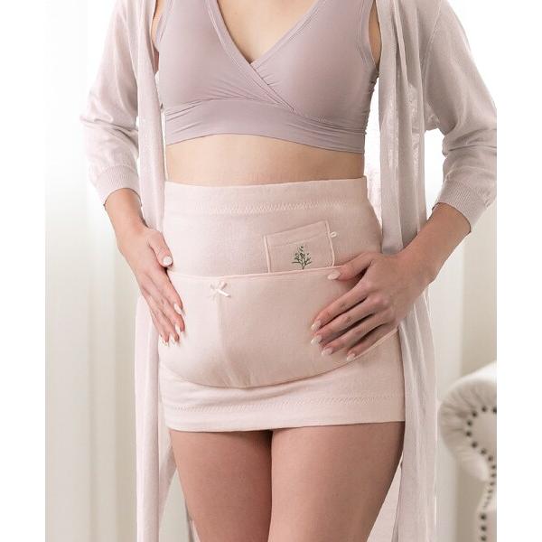 型番：HB8193ブランド：犬印マタニティ＆ベビー商品名：綿100%ガーゼ妊婦帯セット | 犬印本舗の妊婦帯・腹帯カラー：ピンク/グレー