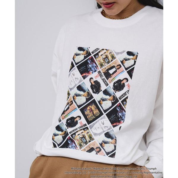 型番：212261011015ブランド：ローズバッド商品名：MICHAEL JACKSON/COVER ART LONG SLEEVE T-SHIRTSカラー：WHITE