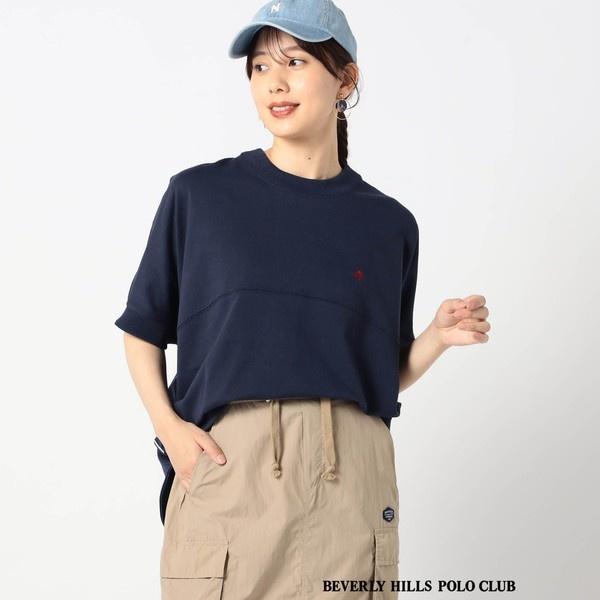 型番：6107-9853ブランド：グランドパーク商品名：【BEVERLY HILLS POLO CLUB別注 】切り替えワイドプルオーバーカラー：09ホワイト/30イエローグリーン/48ブラック/67ネイビー