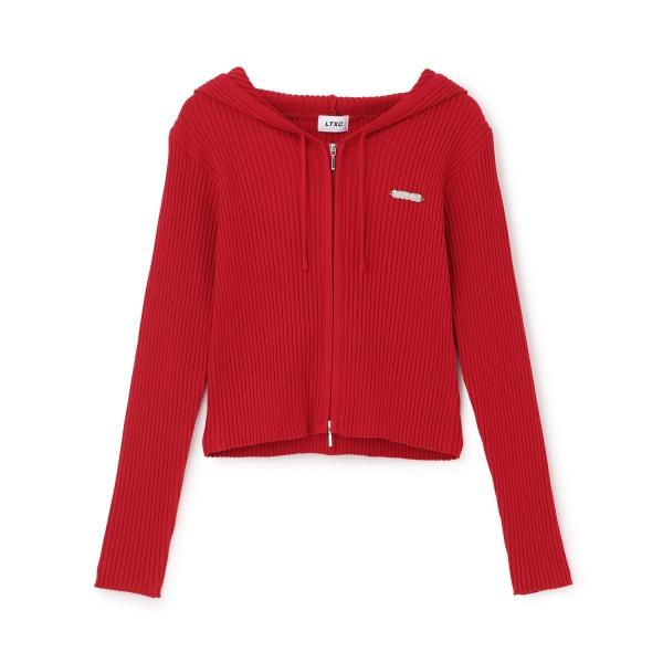 型番：7761209ブランド：ラブトキシック商品名：【LTXC】【アラエル】リブZIPパーカーカラー：赤/オフ　ホワイト/グレー