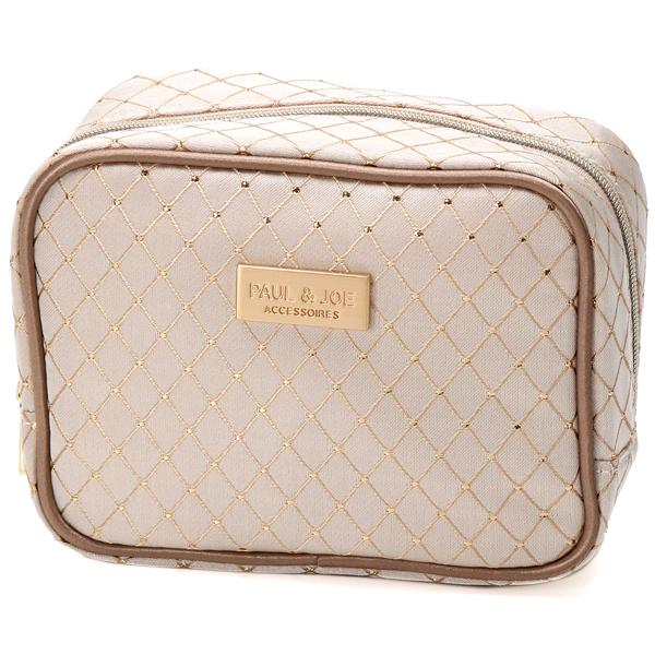 型番：0017010001ブランド：ポールアンドジョーアクセソワ商品名：ポール ＆ ジョー　ポーチ　キルティング柄　【PAUL＆JOE】カラー：ベージュ/ブラック