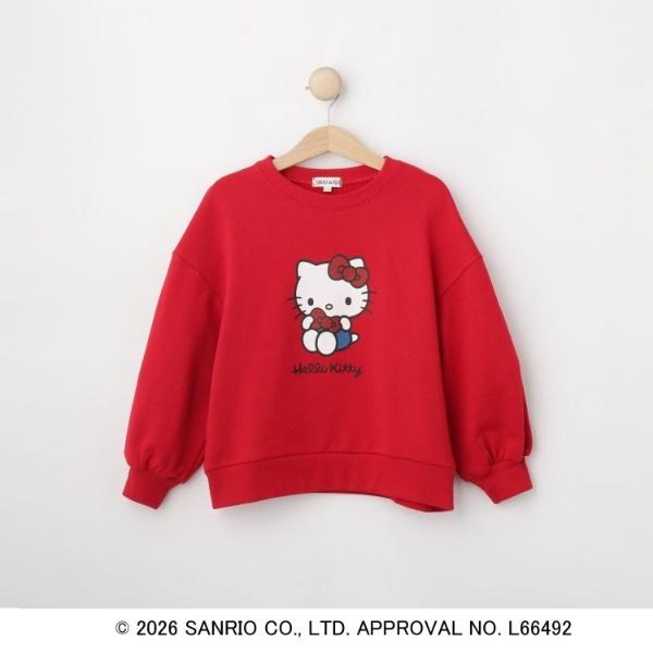 型番：12215003ブランド：シューラルー商品名：【サンリオキャラクターズ】ハローキティ＆クロミラメプリントスウェットカラー：レッド（１６２）/チャコールグレー（２１３）