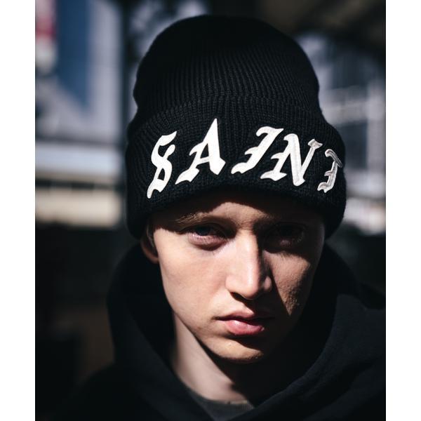 型番：7876174211ブランド：ロイヤルフラッシュ商品名：SAINT MICHAEL／セントマイケル／KNIT CAP／SAINT／BLACKカラー：ブラック