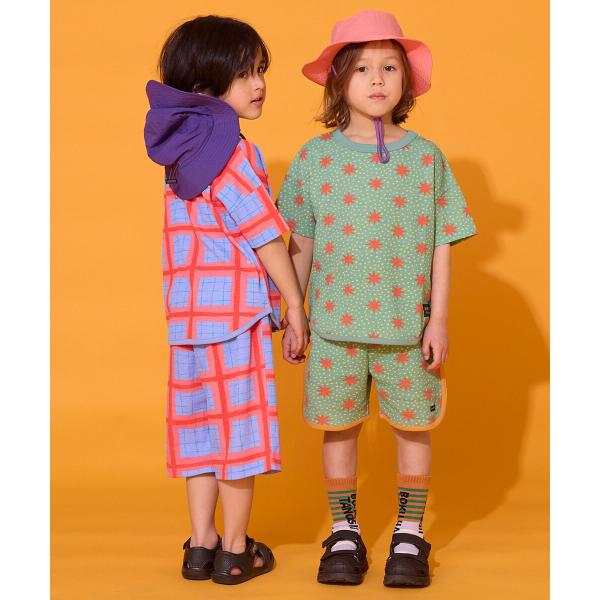 型番：0000361127ブランド：マーキーズ商品名：サーマルメッシュソウガラＴシャツ　　　カラー：Ｅ６４グリーン総柄/Ｃ１３ライトブルーチェック/Ｄ２４ベージュ総柄/Ｇ３７ピンク花柄