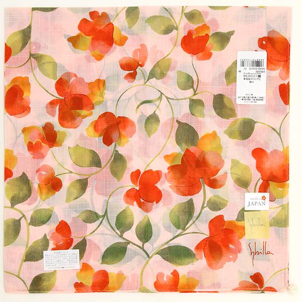 型番：1431030009ブランド：シビラ商品名：シビラ　大判　プリントハンカチ（58cm）Princesa（プリンセッサ・王女様）　カラー：ピンク/ブルー/アイボリー