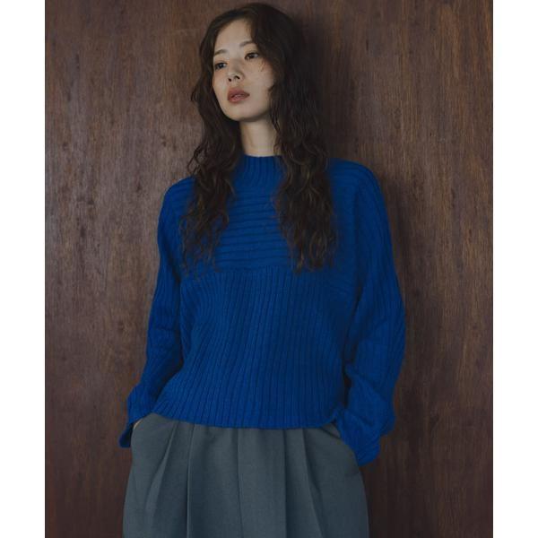 型番：LAA7-22C802ブランド：アーバンリサーチ サニーレーベル商品名：ワイドリブ切替えニットカラー：オフホワイト/ブルー/ピンク/グレー