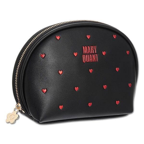 型番：225-854987ブランド：マリークワント商品名：ハートフロート ラウンドポーチLカラー：ブラック/ピンク