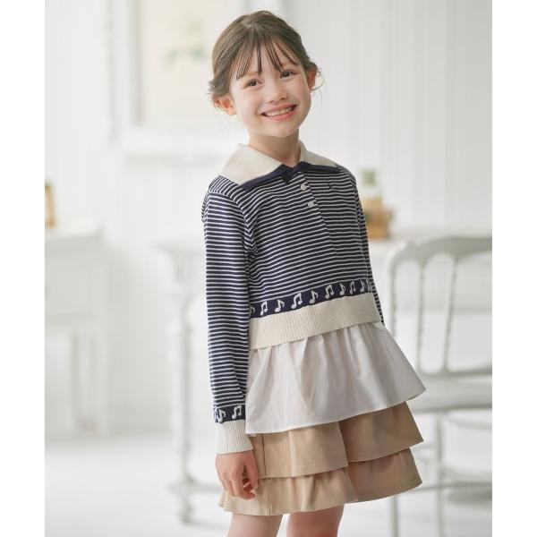 型番：KRKGLS0106ブランド：組曲商品名：【150-160cm】ハーモニー ボーダートップスカラー：ネイビー/サックスブルー
