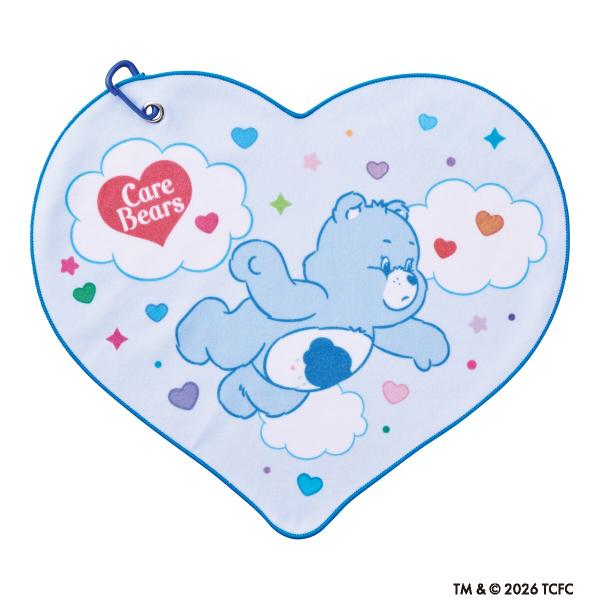 型番：3125090040-23ブランド：エスタ商品名：【くっつきタオル】吸水マルチタオル ケアベア TM ハート -Grumpy- カラビナ付カラー：ペールスカイ