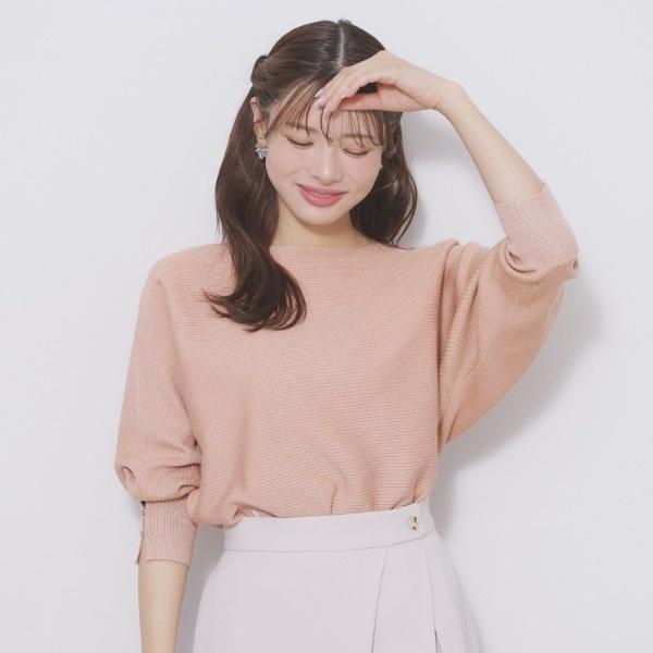 型番：C5815047ブランド：インデックス商品名：ドルマンリブニット【洗濯機OK抗ピル】《5col》カラー：オフホワイト（００３）/ライトイエロー（０３０）/ネイビー（０９４）/グレージュ（６５０）/オレンジ（６６５）